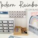 MODERN RAINBOW Classroom Decor Bundle Editable Calm Colors - Etsy