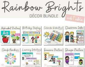 SPOTTY BRIGHTS Classroom Decor Bundle Editable | Etsy UK