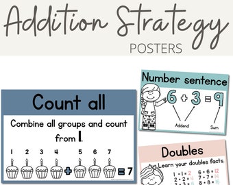 CALM COLORS Math Operation Posters | Math Posters | Modern Rainbow ...