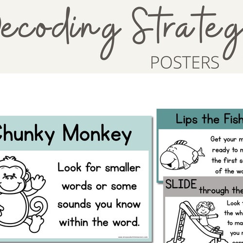 CALM COLORS Decoding Strategy Posters Modern Rainbow - Etsy