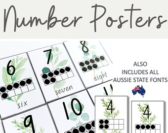 BOTANICAL Alphabet Posters Modern Farmhouse Classroom Decor | Etsy