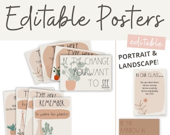 Phonics Posters BOHO VIBES Desert Neutral Decor Editable - Etsy