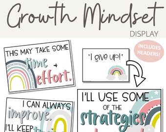 MODERN RAINBOW Classroom Labels Editable Calm Colors | Etsy