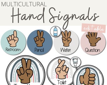 MODERN RAINBOW Alphabet Posters Editable Calm Colors | Etsy