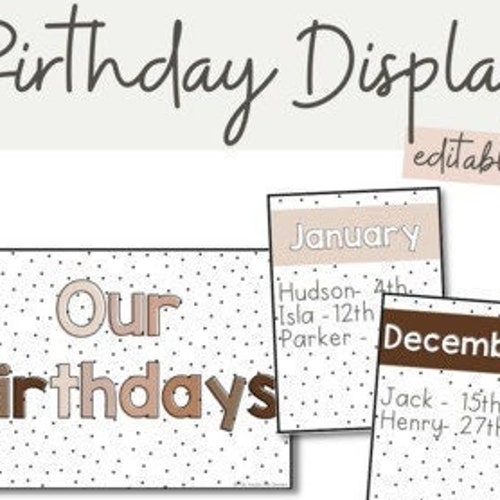 Classroom Labels SPOTTY NEUTRALS Classroom Decor Editable - Etsy