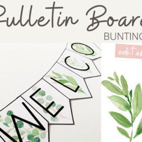 BOTANICAL Classroom Labels Editable Modern Farmhouse - Etsy
