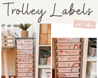 EARTHY RAINBOW Teacher Toolbox Labels Editable Desert | Etsy