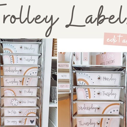 Neutral Boho Rainbow Classroom Labels editable - Etsy