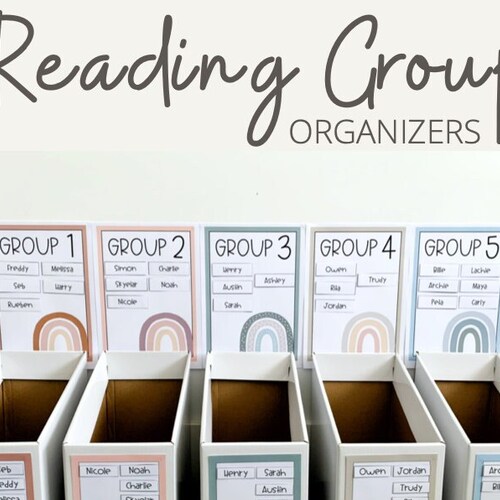 Modern BOHO RAINBOW Reading Groups Posters and Labels - Etsy