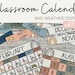 BOHO RAINBOW Classroom Calendar & Weather Display Editable - Etsy