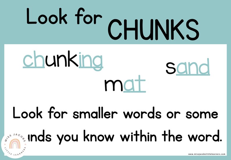 CALM COLORS Decoding Strategy Posters Modern Rainbow - Etsy