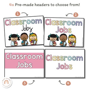 Classroom Jobs | PASTELS | Editable - Etsy