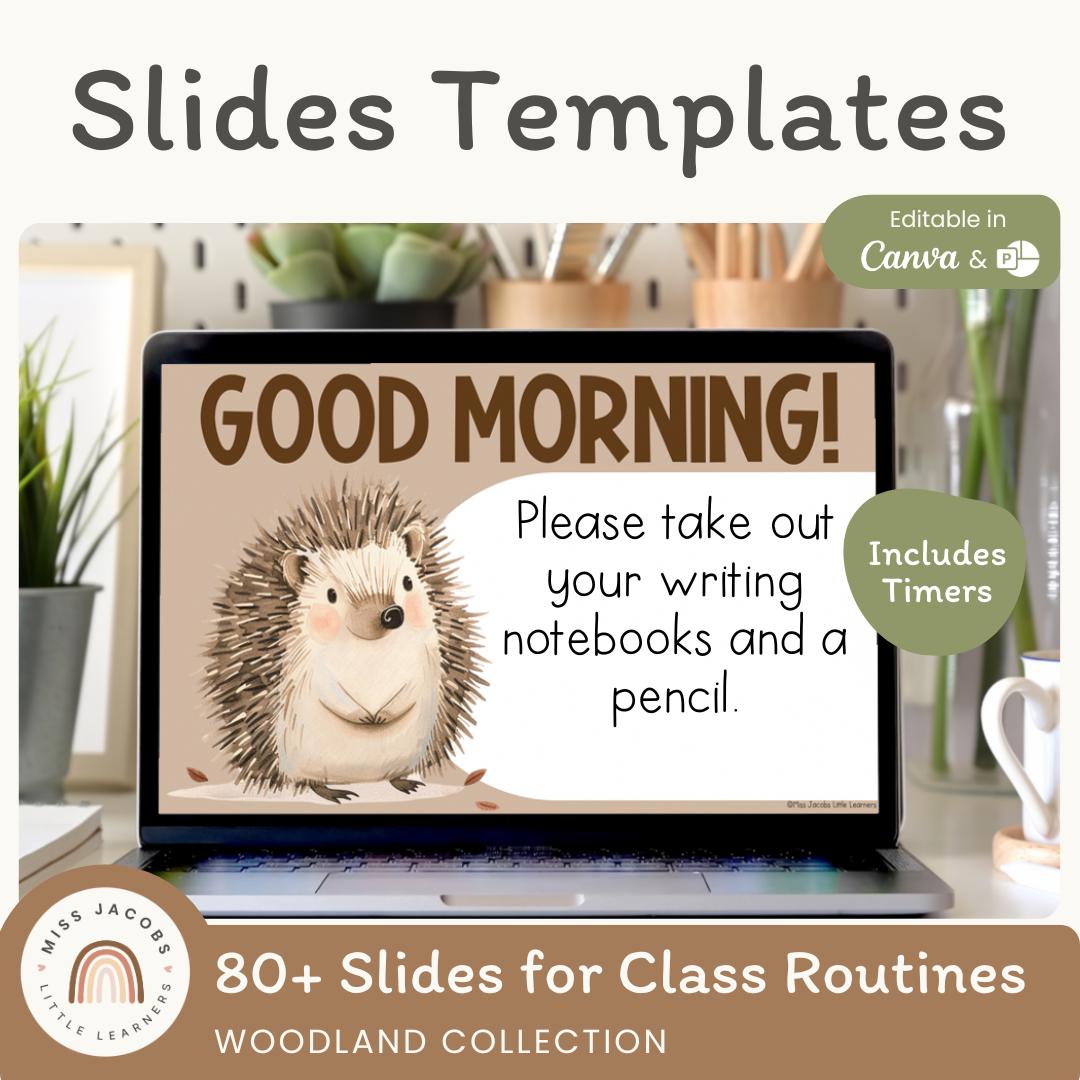 Woodland Morning Slides Template, Editable Daily Agenda, Google Slides ...