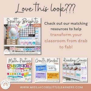 English Posters Bundle RAINBOW BRIGHTS Rainbow Themed Classroom Decor ...