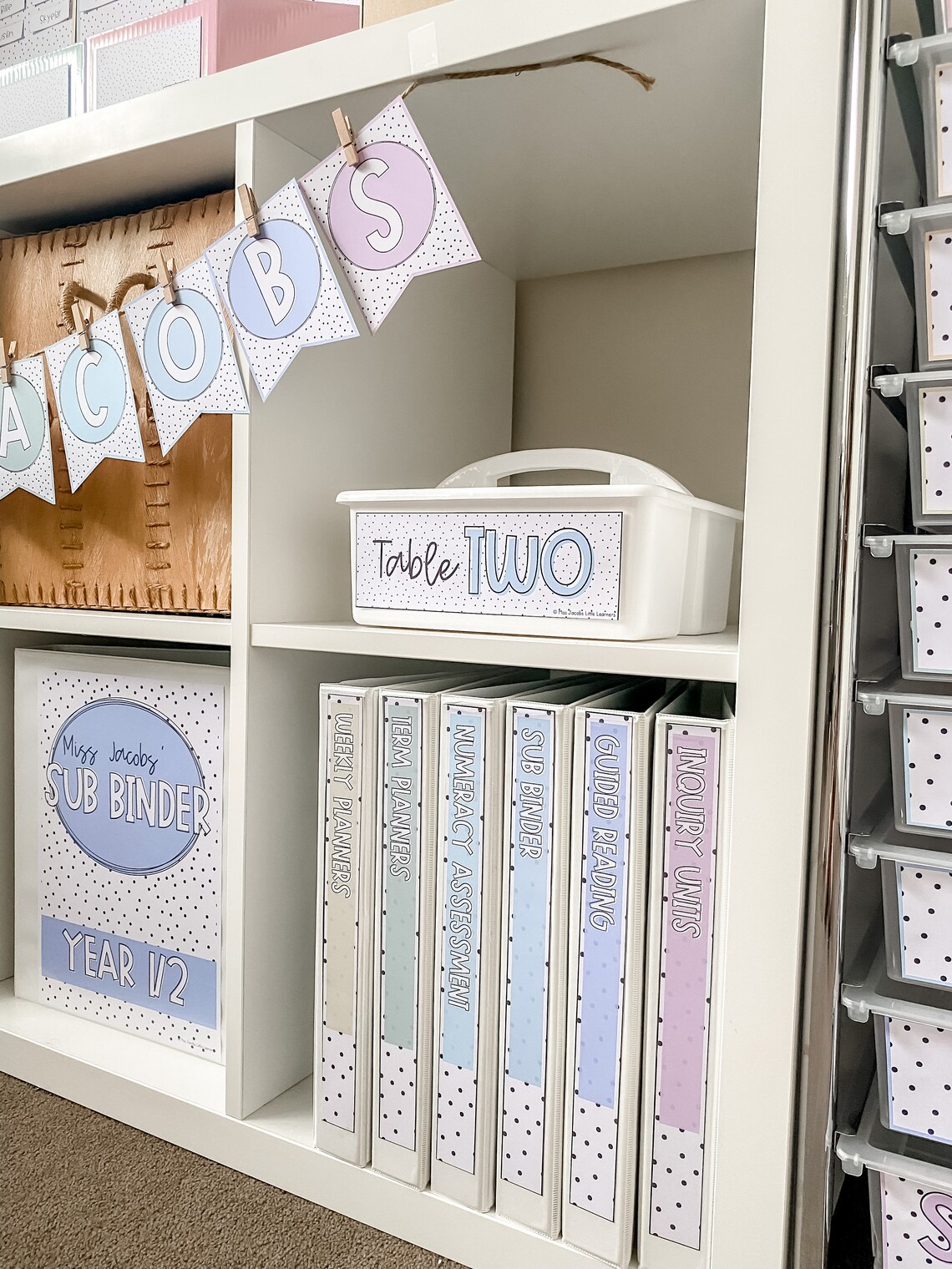 Binder Covers and Spines SPOTTY PASTELS Classroom Decor - Etsy