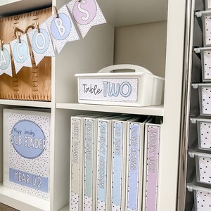 Binder Covers and Spines | SPOTTY PASTELS Classroom Decor | Editable - Etsy