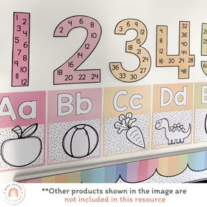 Alphabet Posters | SPOTTY PASTELS | Muted Rainbow Decor | Editable - Etsy