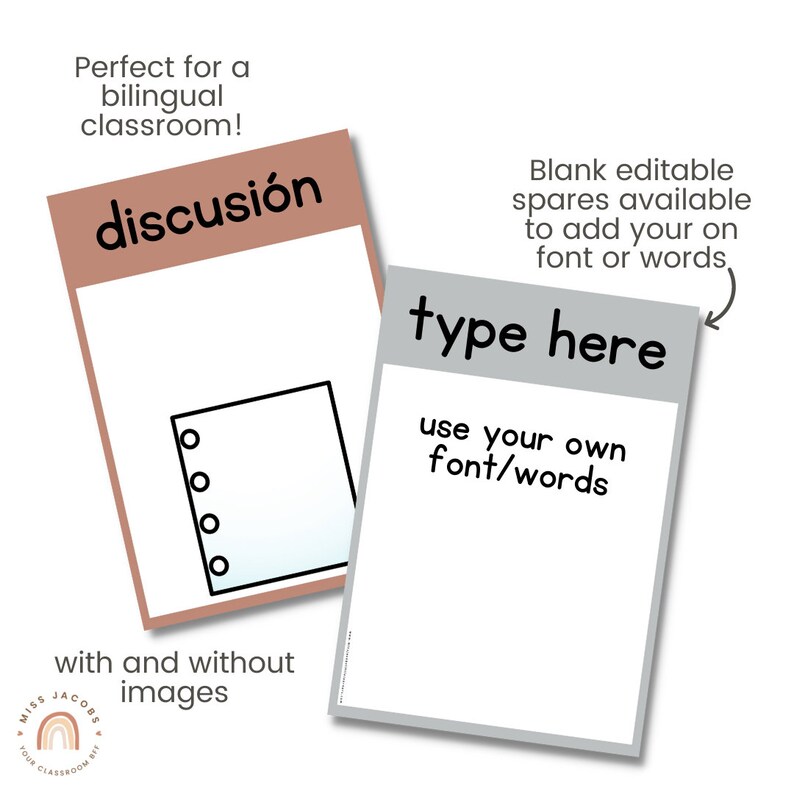 NEUTRAL Text Type Posters | Boho Color Palette | Neutral Classroom ...