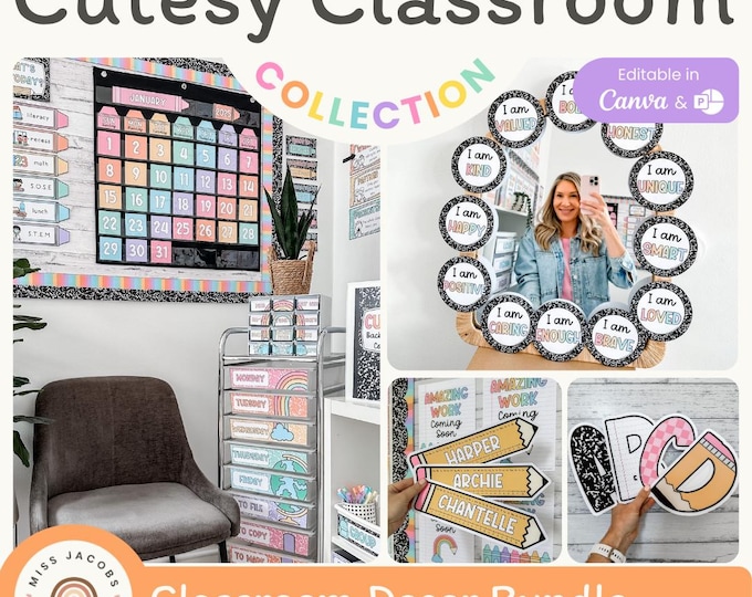 EDITABLE Composition Book Classroom Decor Bundle - PERSONAL USE - Etsy ...