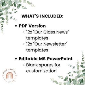 Newsletter Template for Teachers, Editable Weekly & Monthly Parent ...