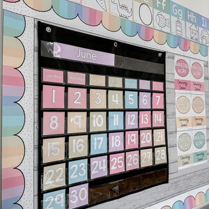 Classroom Calendar and Weather Display | SPOTTY PASTELS - Etsy