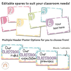 Classroom Rules Posters for Classroom Management Daisy Gingham Pastel ...
