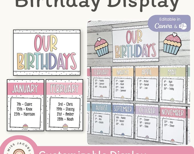 Classroom Labels | SPOTTY BRIGHTS | Editable - Etsy Canada