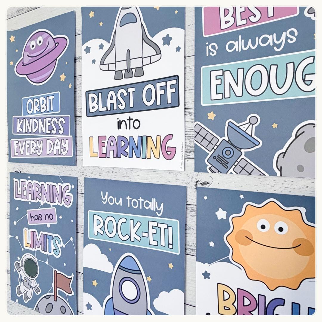 Dreamy Space Classroom Decor Bundle: Pastel Pop Galaxy Theme Classroom ...