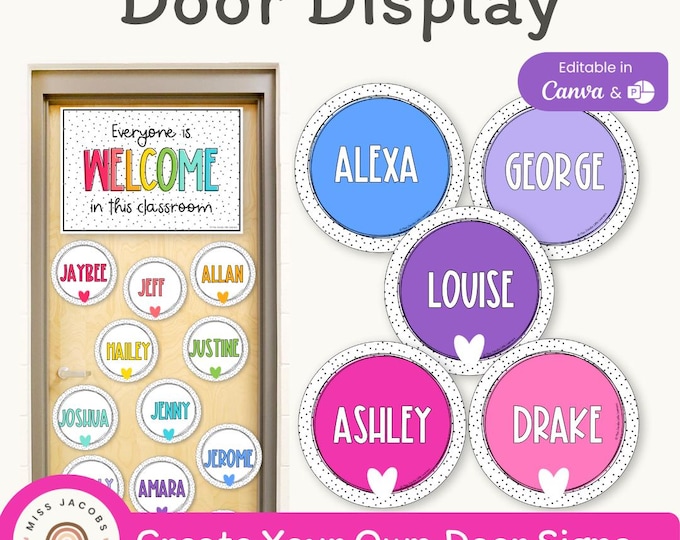 Classroom Labels | SPOTTY BRIGHTS | Editable - Etsy Canada