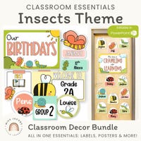 Butterfly Classroom Decor Set, Butterflies and Bugs Theme, Classroom ...