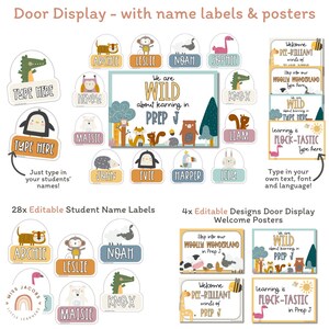 Cute Animal Classroom Labels Bundle | Editable Student Name Tags ...