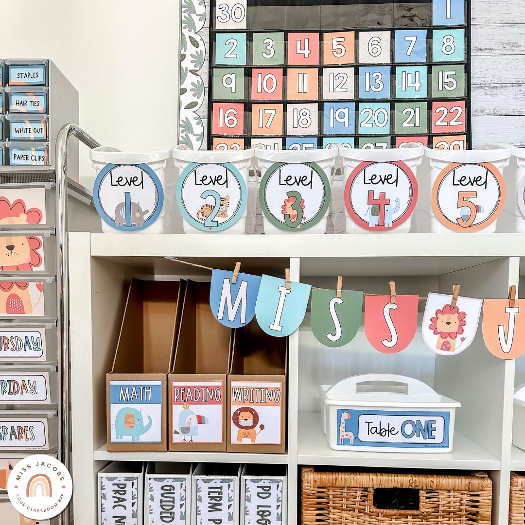 Cute Jungle Animals Classroom Decor Bundle - Etsy