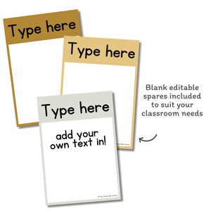 Place Value Posters Bulletin Board Display Daisy Gingham Neutral Math ...