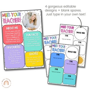 Meet the Teacher | SPOTTY BRIGHTS | Editable - Etsy