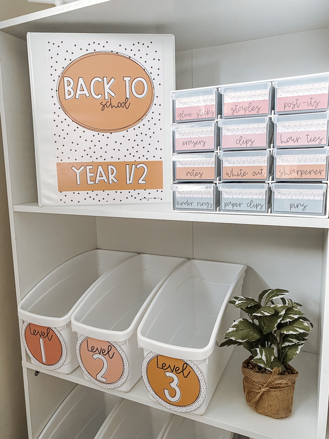 Binder Covers and Spines SPOTTY BOHO Classroom Decor - Etsy