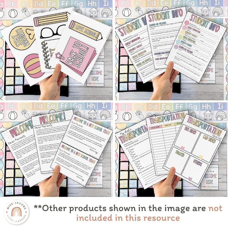 Open House Forms Bundle Spotty Pastel, Back to School Night Templates ...