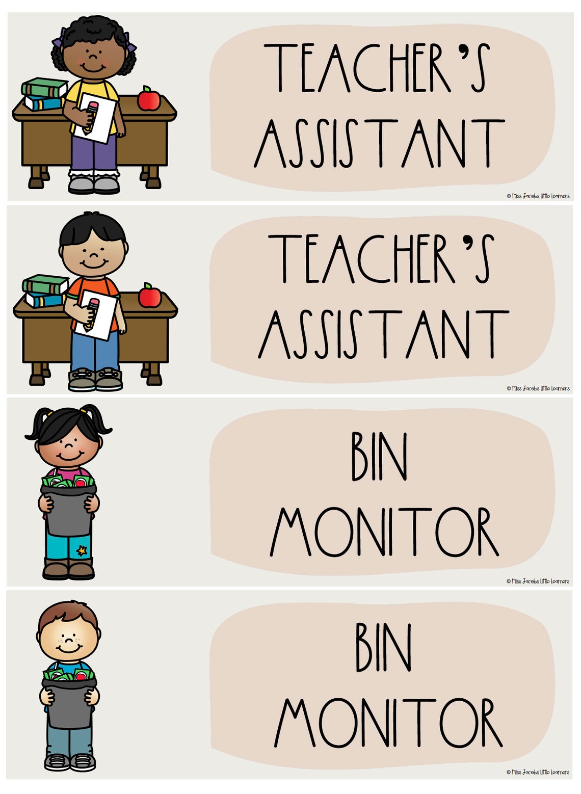 BOHO VIBES Classroom Jobs Editable Desert Neutral - Etsy