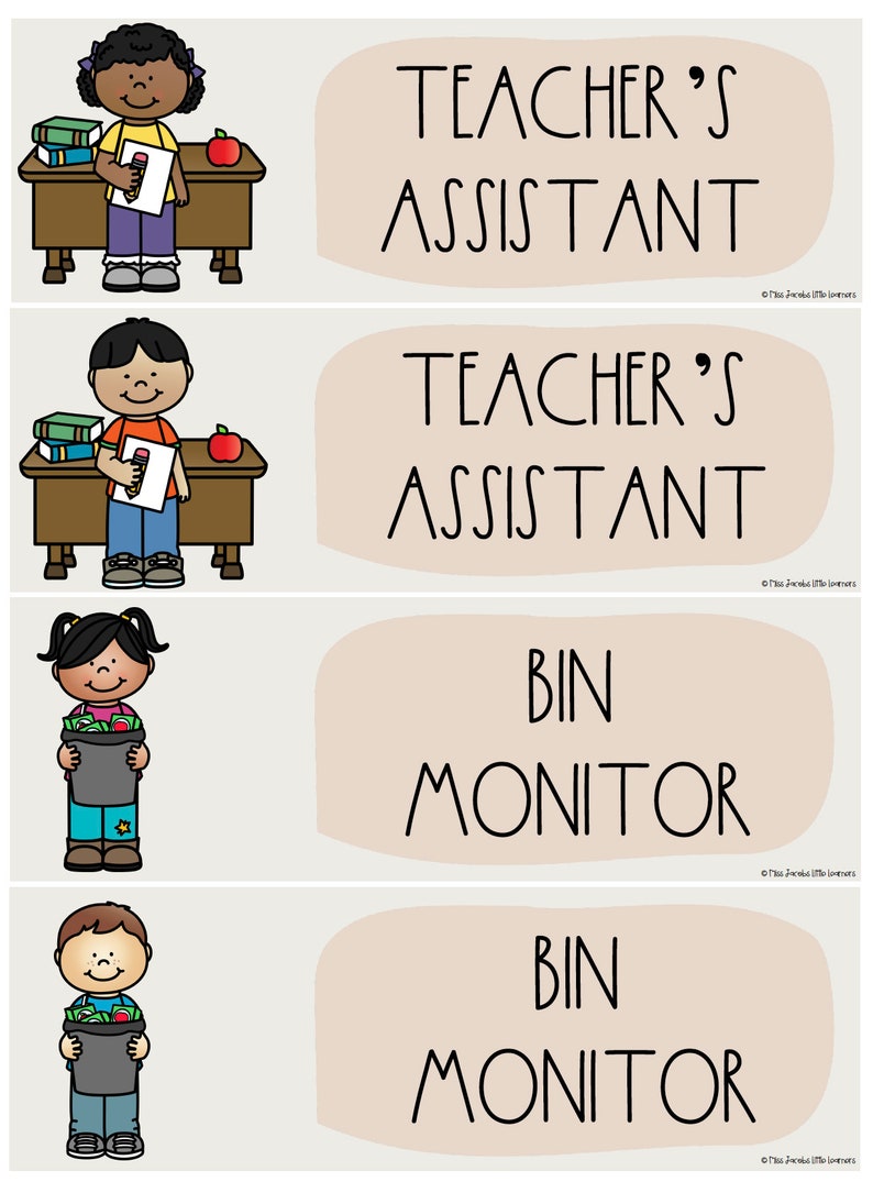 BOHO VIBES Classroom Jobs Editable Desert Neutral | Etsy