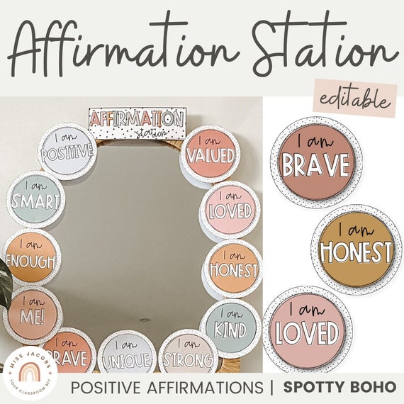 Estación de Afirmación SPOTTY BOHO / Positive Affirmations - Etsy España