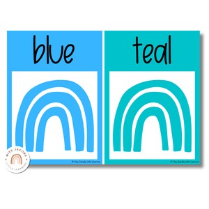 Modern Rainbow Color Posters | Boho Classroom Decor | Editable - Etsy