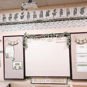 BOTANICAL Number Posters Modern Farmhouse Classroom Decor - Etsy