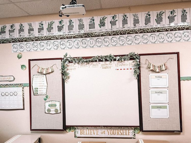 BOTANICAL Number Posters Modern Farmhouse Classroom Decor - Etsy