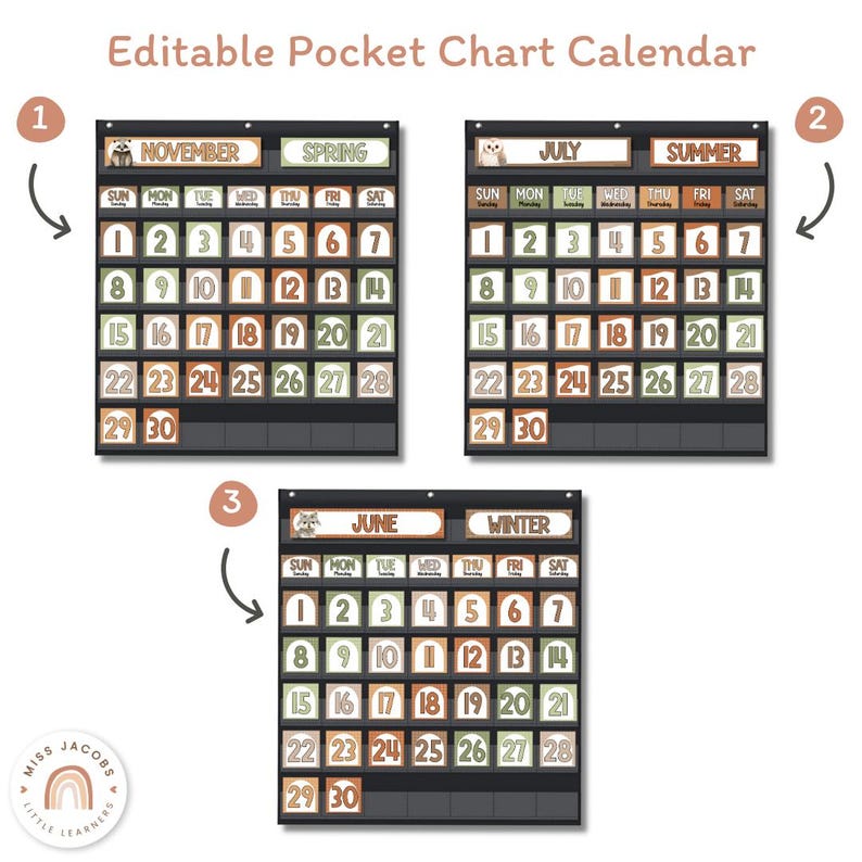 Woodland Calendar & Weather Display, Printable Nature Classroom ...