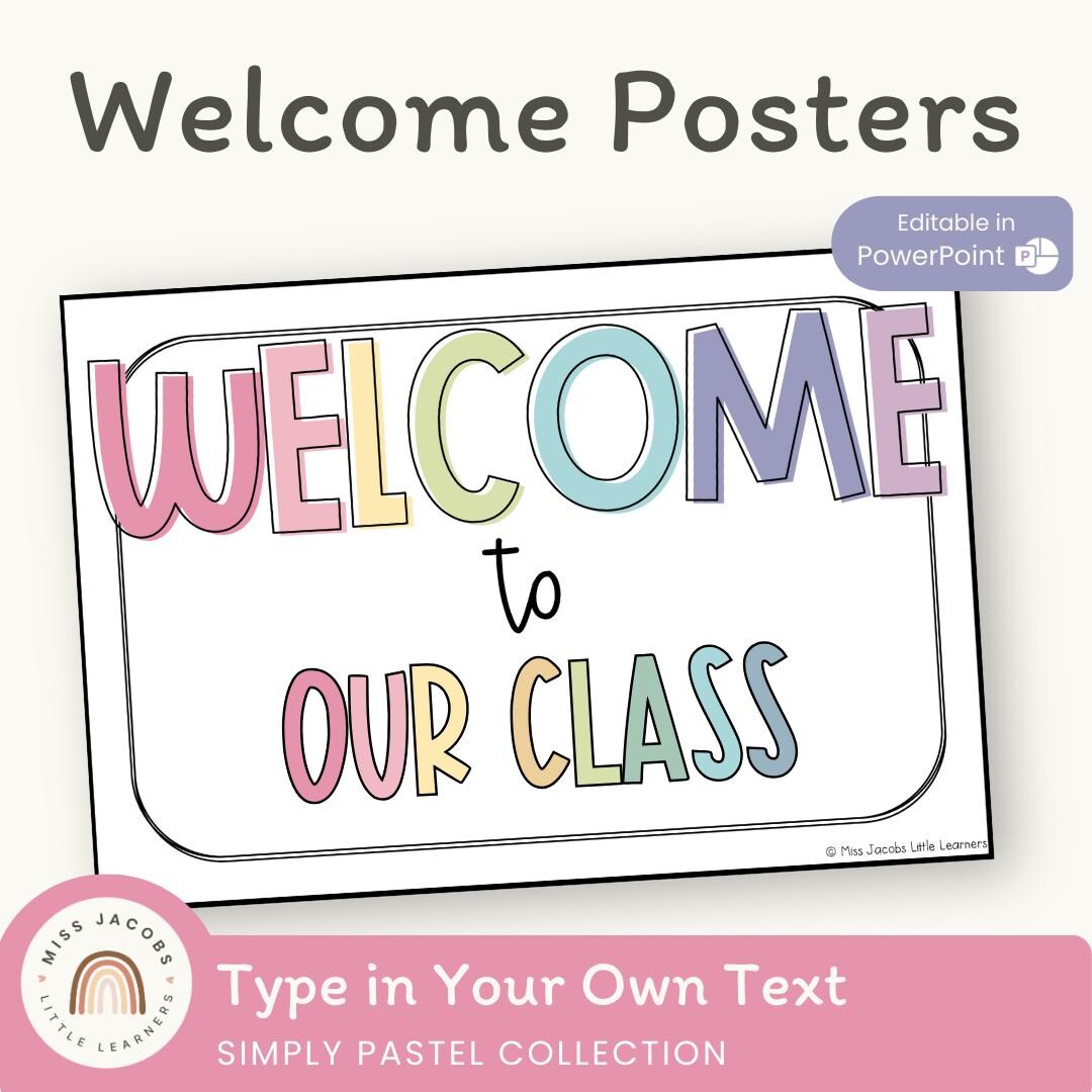 Classroom Welcome Sign | PASTELS Theme - Etsy