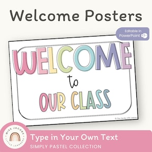 Classroom Welcome Sign | PASTELS Theme - Etsy