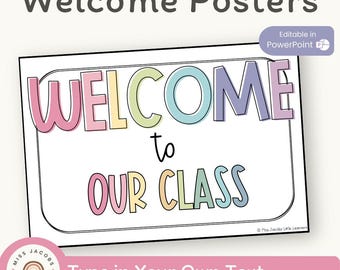 Classroom Welcome Sign | PASTELS Theme - Etsy UK