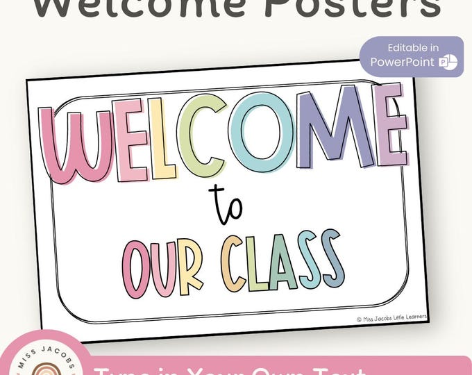 Classroom Welcome Sign | PASTELS Theme - Etsy