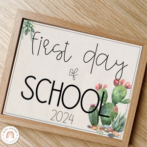 CACTUS First Day of School Signs | Cactus Classroom Decor - Etsy