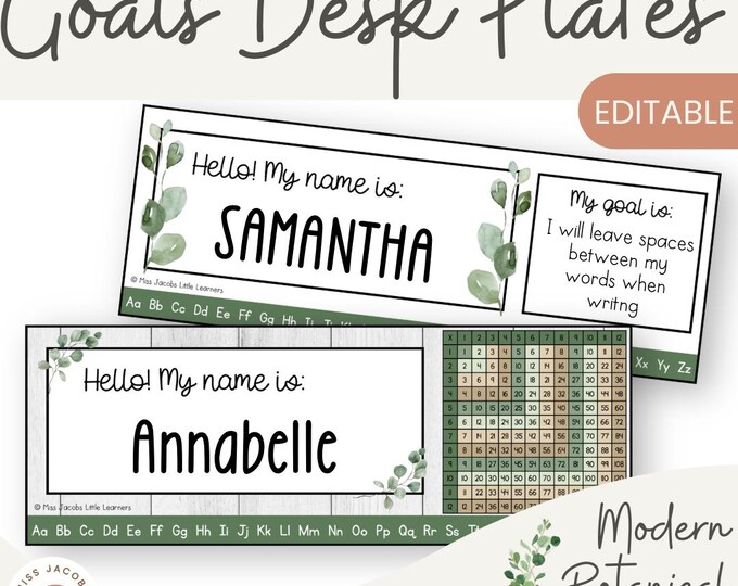 Modern Farmhouse Classroom Name Tags / Printable Name Tags / Boho ...
