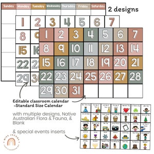 Classroom Calendar and Weather Display | SIMPLE BOHO - Etsy